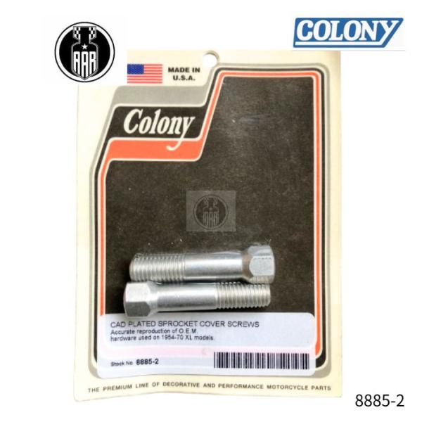 オーダー ナンバー： 8885-2OEM HD Number： NEW HD Number：8885-2  Colony コロニー カドミウムメッキ スプロケット カバー  スクリュー ハーレーダビッドソン 1954-70年 XLCAD P...