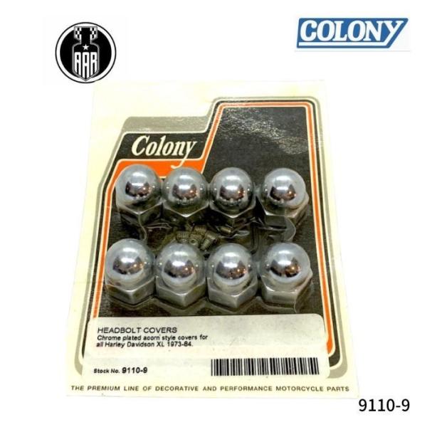 オーダー ナンバー：9110-9OEM HD Number：NEW HD Number：9110-9 Colony コロニー ヘッドボルト カバー  クロームメッキ ハーレーダビッドソン 1973-1984年 XLHEADBOLT COVERS