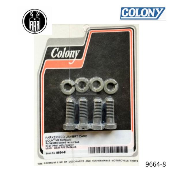オーダー ナンバー：9664-8OEM HD Number： 27424-48NEW HD Number：9664-8 Colony コロニー リンカート キャブ マウント スクリュー パーカーライズド ハーレーダビッドソンPARKERIZ...