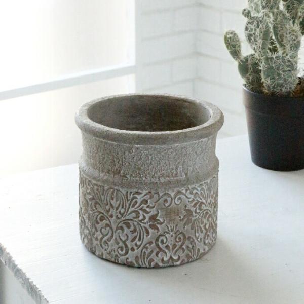 アンティーク シャビー 植物柄がおしゃれな可愛い植木鉢！