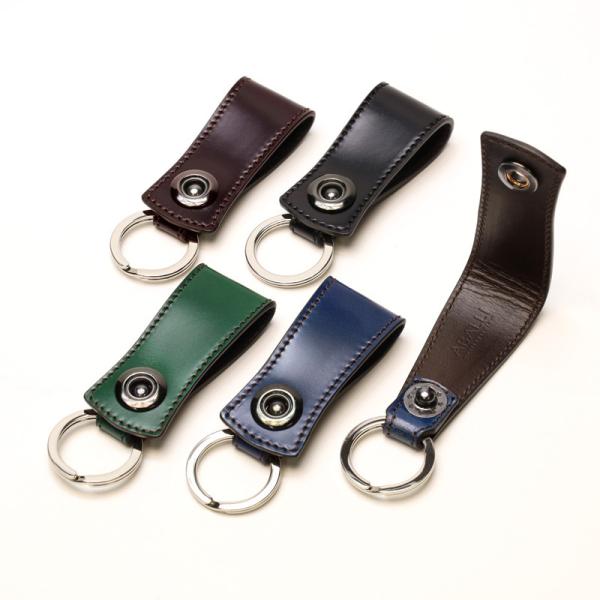 革工房アバッリ ABALLIベルトストラップ【コードバン革】ズボンやバッグのベルトに取り付けて、キーケースをぶら下げたり、これ自体をキーホルダーとして使ったりできるベルトストラップのコードバン革仕様。その美しさと希少さから「キングオブレザー...