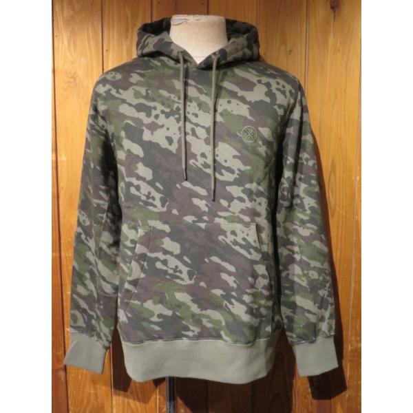 THE ROARK REVIVALプルオーバーパーカー「 MONGER HOODED FLEECE 」迷彩柄のプルオーバーパーカー。ウォッシュ加工された風合いの良い1枚。左胸にロゴの刺繍。裏地は起毛素材。 右ポケットの横にジップ付きの隠しポ...