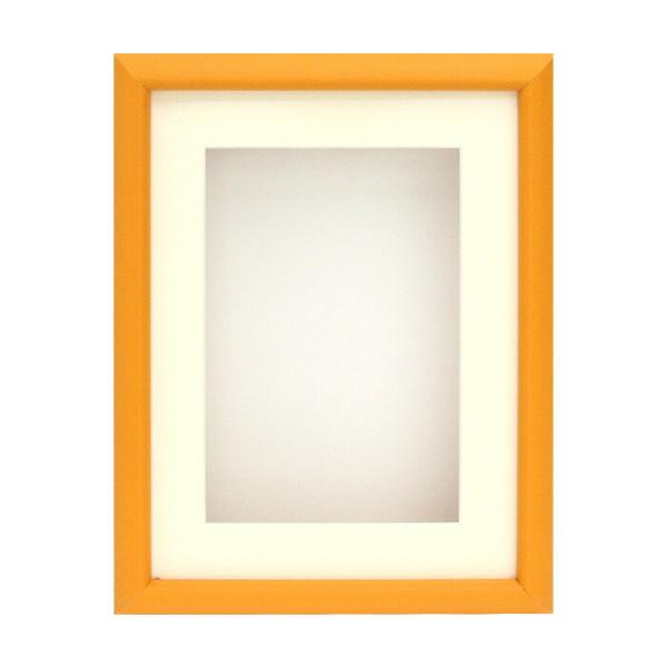 商品名： シャドーボックス用額 ポストカード用 オレンジ つや消し品　番： cp-376-orサイズ： 窓抜:140×95mm裏板:188×143mm外寸:210×165mm深さ:30mm