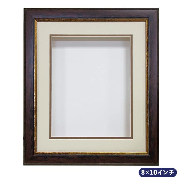 ABCクラフトが贈るオリジナルシャドーボックス額♪8×10用/深さ40mm外　寸：365×315mm窓抜き：230×180mmガラス：300×250mm