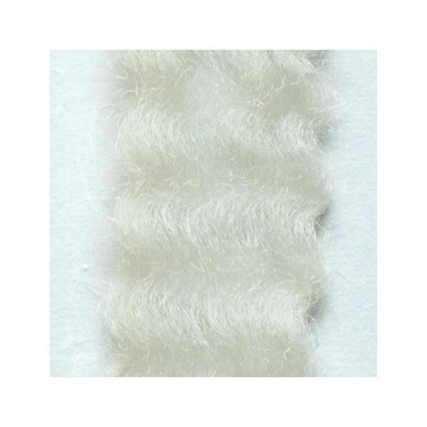 商品名： ハマナカ リアル羊毛フェルト 植毛カール ホワイト 品　番： h440-005-521サイズ： 毛93%／ナイロン7%重　量： 約30g