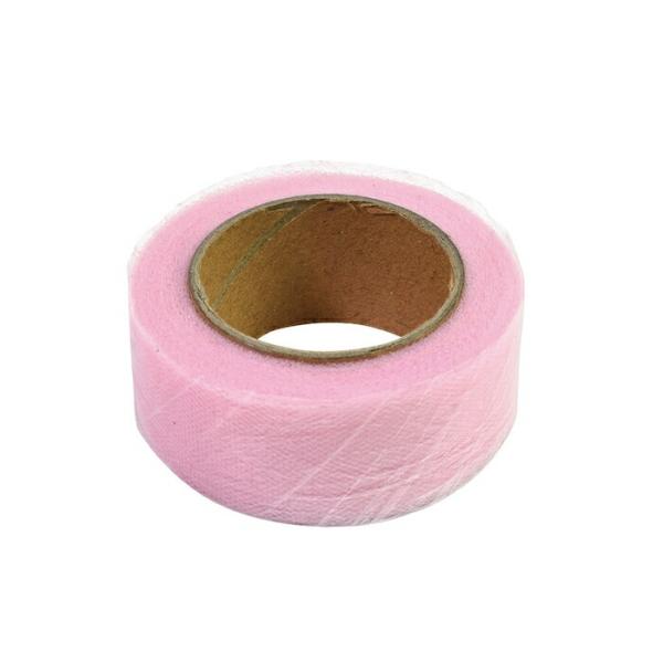 商品名： チュールテープ ピンク メール便/宅配便可品　番： rs-555サイズ： 幅 2.5cm素　材： ナイロン容量： 約18m/1巻