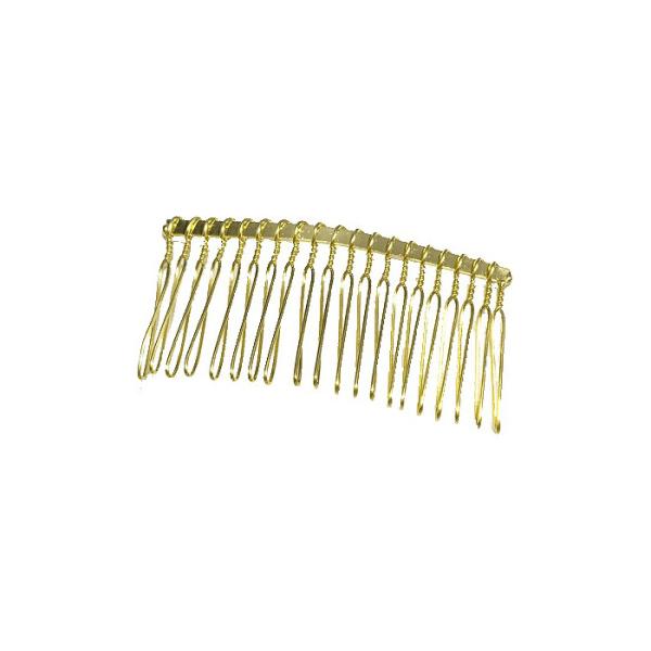 商品名：  つまみ細工用 ヘアコーム くし・かんざし ゴールド メール便/宅配便可品　番： tp-9サイズ： 約H40×W75mm素　材： 鉄合金容量： 1個