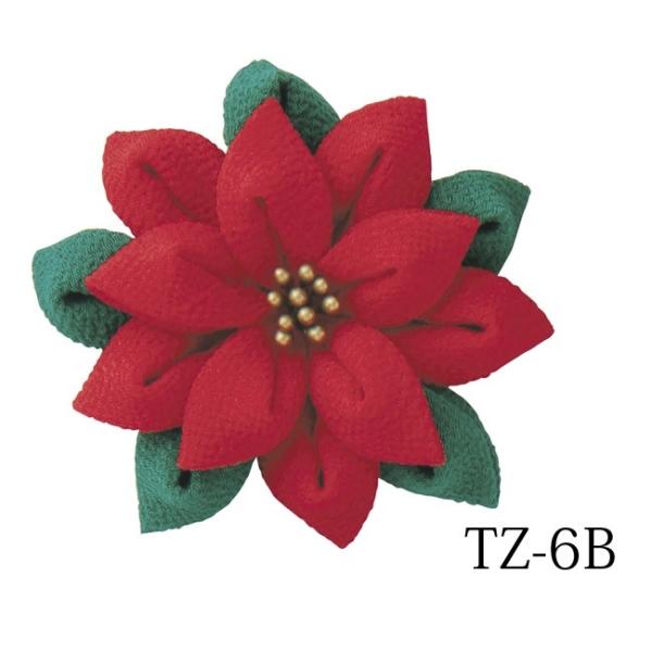 オリムパス　はじめてのつまみ細工キット　ポインセチアのブローチ　TZ-6B メール便/宅配便可キット ガーリー クラフトキット ブローチ つまみ細工