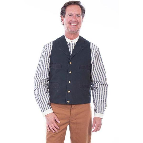 商品名: Scully メンズ レンジウェア コットンキャンバスベスト, ブラック, XX-Large Rangewear By Scully Men's Rangewear Frontier Canvas Vest Black XX-La...