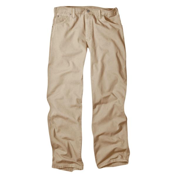 商品名: Dickies メンズ リラックスフィット ストレート ダック素材 カーペンタージーンズ US サイズ: 44W x 32L カラー: ベージュ Dickies Relaxed Fit Duck Jeans, Rinsed Des...