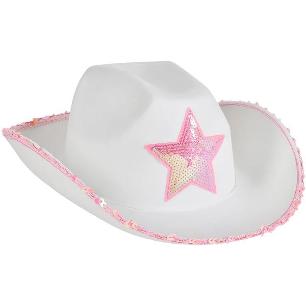 商品名: Rhode Island Novelty HACOWWP White Felt Cowgirl Hat with Pink Star by Rhode Island Novelty Rhode Island Novelty Whi...