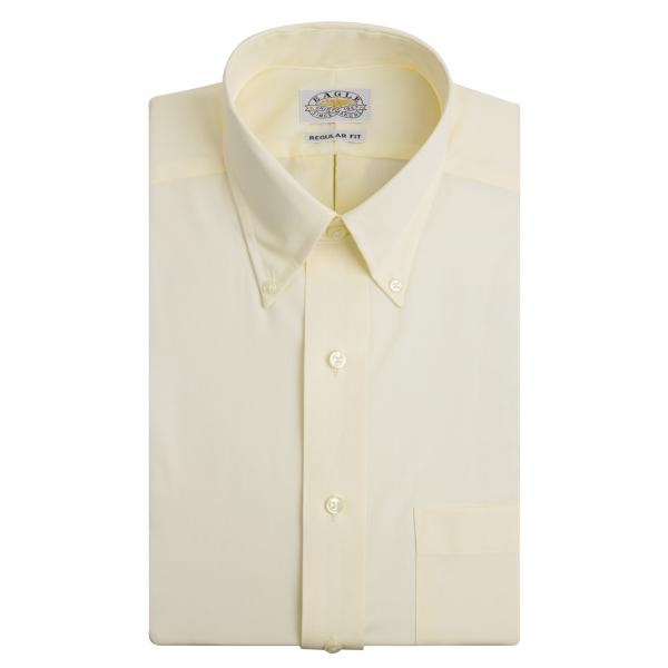 商品名: Eagle メンズ ドレスシャツ レギュラーフィット アイロン不要 無地 US サイズ: 17" Neck 36"-37" Sleeve (X-Large) カラー: イエロー Eagle Men's Non Iron Regul...