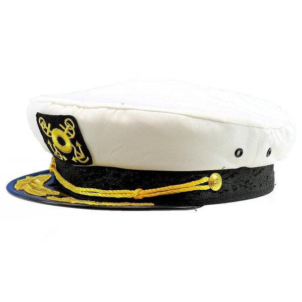 商品名: Dorfman Pacific Classic Captain Sailing Cap with Nautical Detail, White, Dorfman Pacific Co. Men's Yacht Cap, White...