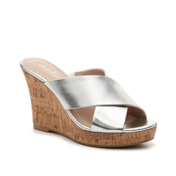 商品名: CHARLES BY CHARLES DAVID レディース Latrice ウェッジサンダル シルバーメタリック スムーズ, シルバー, 6 CHARLES BY CHARLES DAVID Women's Latrice We...