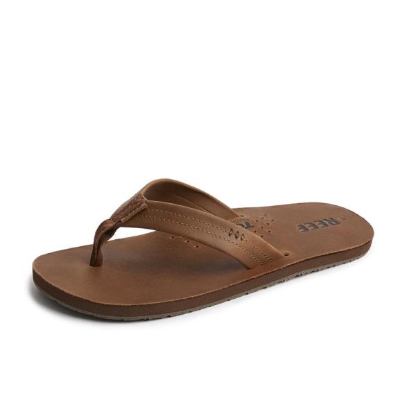 商品名: リーフレザーメンズサンダル（栓抜きあり）?Draftsman brown Reef Men's Leather Sandals Draftsmen | Bottle Opener Flip Flops For Men With S...