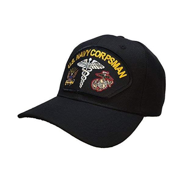 商品名: Corpsman Hat アメリカ海軍 FMF ブラック 無料ステッカー付き USNAVYSUBVET Corpsman Hat Navy Marine Corps FMF Black w/Free Stickerブランド: US...