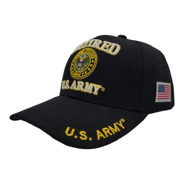 商品名: アメリカ陸軍キャップ「Retired U.S. Army」 米国陸軍 ソリッドブラック Army Cap"Retired U.S. Army" with U.S. Seal in Solid Blackブランド: ARMY STR...