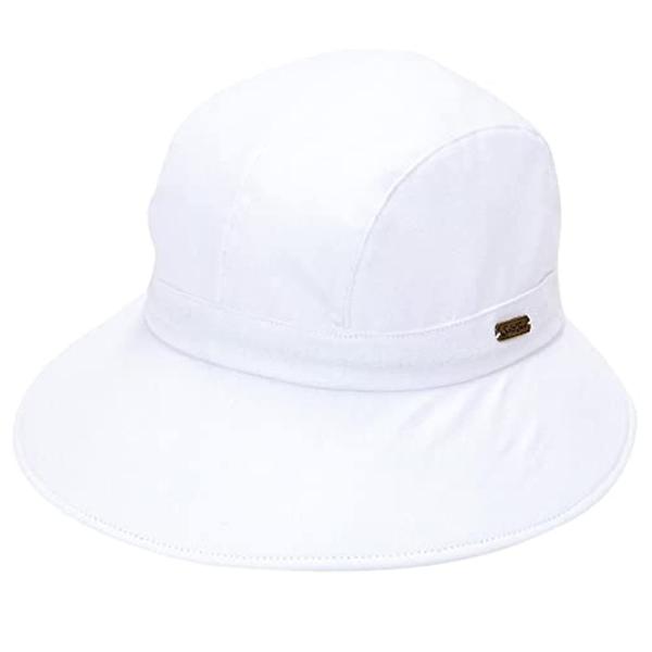 商品名: Sun N' Sand さわやかな巾着帽子、白 Sun 'N' Sand Packable Sun Hat Women - Cotton Summer Hat - Beach Hats for Women - Foldable P...