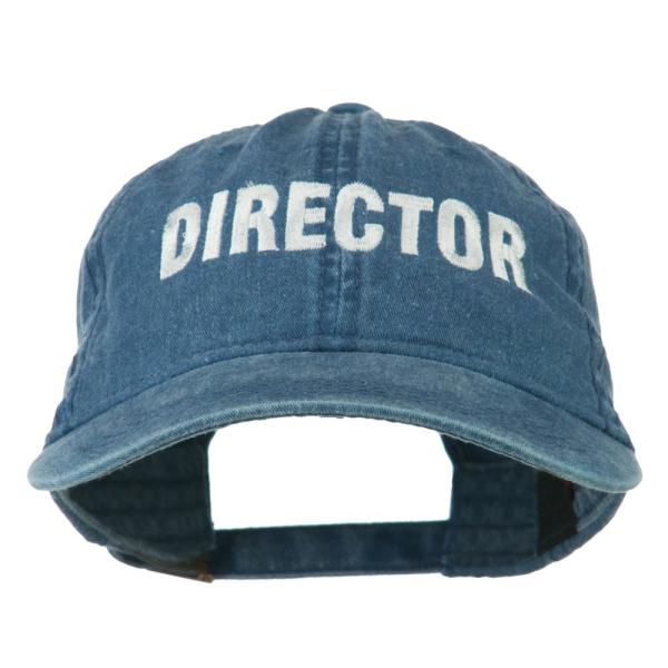 商品名: Director刺繍Washedコットンキャップ ? ネイビー カラー: ブルー e4Hats.com Director Embroidered Washed Cotton Cap - Navy OSFMブランド: E4hats商...