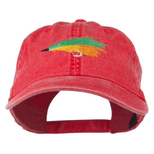 商品名: E4hats HAT メンズ US サイズ: One Size カラー: レッド Fishing Green Fly Embroidered Washed Cap - Red OSFMブランド: E4hats商品サイズ: One ...