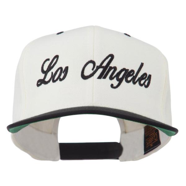 商品名:  e4Hats.com Los Angeles Embroidered Snapback Cap - Natural Black OSFMブランド: e4Hats.com商品サイズ: One Size高さ: 29.9974cm横幅...
