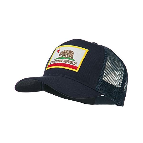 商品名: E4hatsカリフォルニア州の国旗はツイルメッシュキャップ - 海軍OSFMパッチ e4Hats.com California State Flag Patched Twill Mesh Cap - Navy OSFMブランド: ...