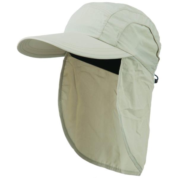 商品名: メンズUV 50 +巾着フラップキャップ ? カーキ カラー: ブラウン MG Mens UV 50+ Drawstring Flap Cap - Khaki OSFMブランド: MG商品サイズ: One Size高さ: 24.4...