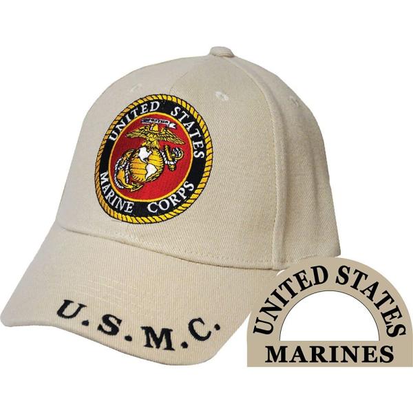 商品名: EagleEmblems メンズ USMC タンロゴ刺繍入りボールキャップ US サイズ: One Size カラー: ベージュ EagleEmblems Men's USMC Tan Logo Embroidered Ball ...