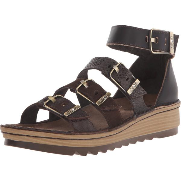 商品名: NaotレディースBegonia足首ストラップサンダル カラー: ブラウン NAOT Footwear Women's Begonia Mine Brown Lthr Combo Sandal 4 M USブランド: NAOT商品...