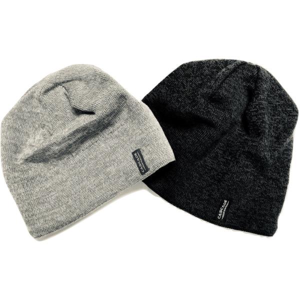 商品名:  Cascade Mountain Tech Merino Wool Blend Beanie Hats for Men and Women - Outdoor Cold Weather - 2 Pack, Light Grey ...