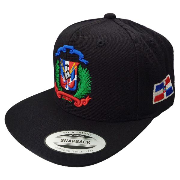 商品名: Dominican Republic帽子スナップバック All Dominican Republic Embroidered Shield and Flag Snap BackCap (Black)ブランド: Peligro Sp...