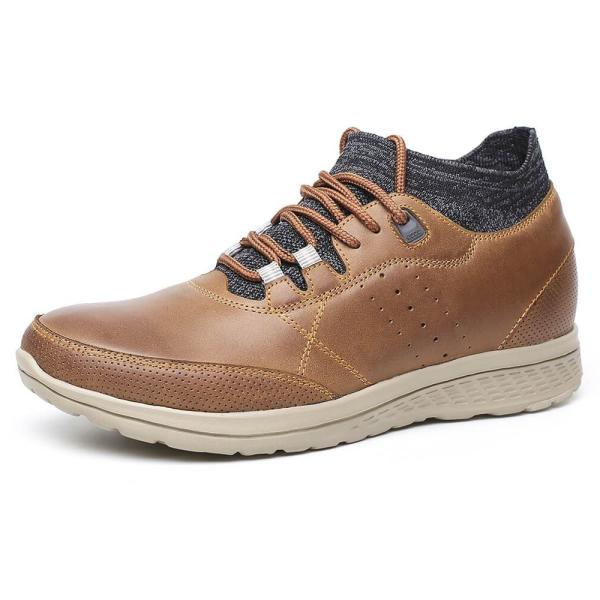 商品名: CHAMARIPA メンズ US サイズ: 7 D(M) US カラー: ブラウン CHAMARIPA Men's Invisible Height Increasing Elevator Shoes-Genuine Leathe...