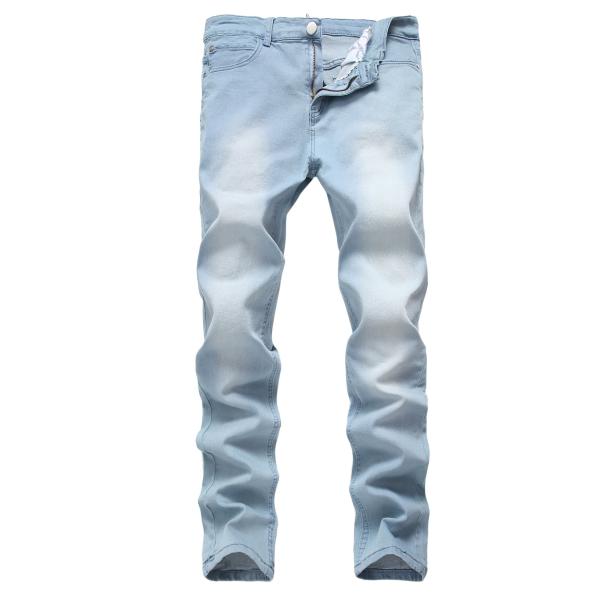 商品名: Qazel Vorrlon PANTS メンズ US サイズ: W36 カラー: ブルー Qazel Vorrlon Men's Blue Skinny Jeans Stretch Washed Slim Fit Pencil P...