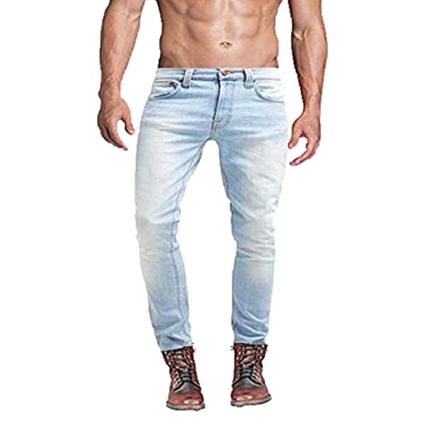 商品名: SkylineWears PANTS メンズ US サイズ: W36-L34 カラー: ブルー SKYLINEWEARS Men Skinny Slim Fit Stretch Jeans Denim Biker Stretch ...