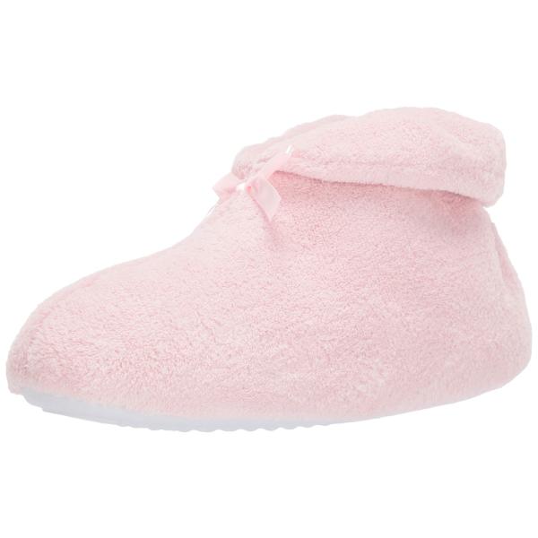 商品名: MUK LUKS レディース マイクロシェニールブーツ サテンリボンスリッパ, ピンク, Small-Medium [並行輸入品] MUK LUKS Women's Micro Chenille Boot with Satin B...