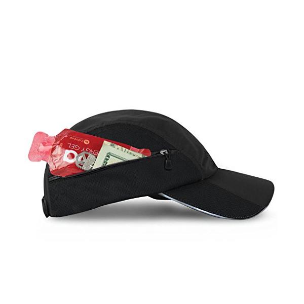 商品名: Gone For a RUN HAT レディース カラー: ブラック Gone For a Run Ultra Pocket Hat | Moisture Wicking and Reflective Run Hat | Blac...