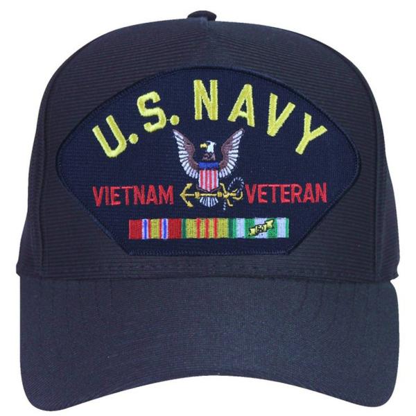 商品名: U.S. Navy Vietnam Veteran Cap ロゴとリボン付きボールキャップアメリカ製 U.S. Navy Vietnam Veteran Cap with Logo and Ribbons Ball Cap. Ma...