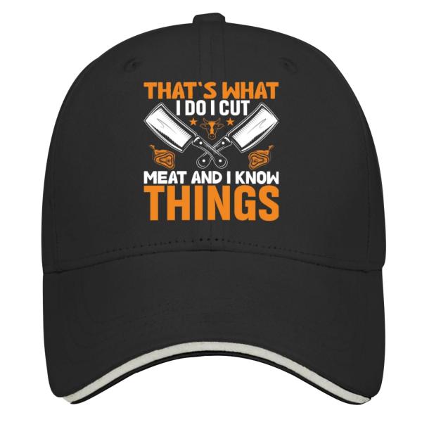 商品名:  That's What i do i Cut Meat and i Know Things Trucker hat Custom Baseball Cap AllBlack Womens Baseball caps Giftsブ...