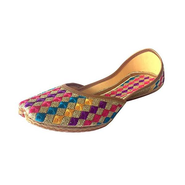 商品名: ステップNスタイルレディースPhulkariPunjabi Jutti Khussa靴エスニック靴Rajasthani Mojari Step n Style Women's Phulkari Punjabi Jutti Khus...