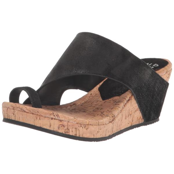商品名: Donald J Pliner レディース カラー: ブラック Donald Pliner GYER Upper Heel Wedge Platform, Comfortable Women, Leather, Slide San...