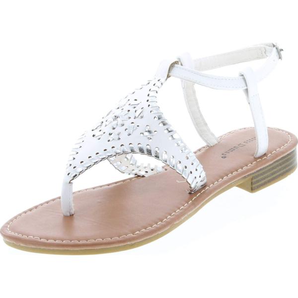 商品名: [Pierre Dumas] レディース カラー: ホワイト Pierre Dumas Women's Rosetta-10 Whipstitch Thong Low Heel Casual Sandals,White,6.5ブラ...