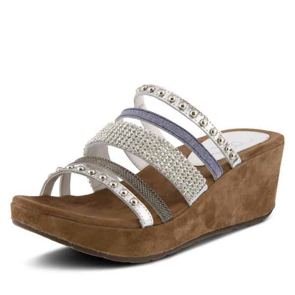 商品名: Spring Step Women's Oletha Wedge Sandal, Silver/Multi, 40 EU/9 M US Spring Step Women's Oletha Wedge Sandal, Silver...