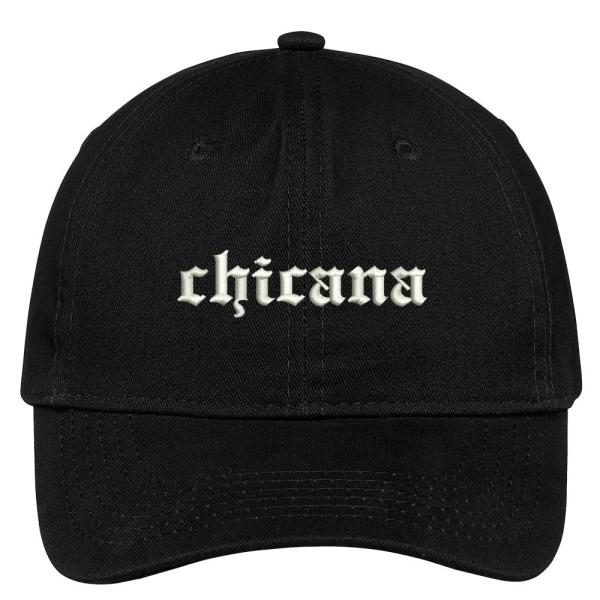商品名: トレンディアパレルショップChicana刺繍ソフトBrushed Cotton Low Profile Cap カラー: ブラック Trendy Apparel Shop Chicana Embroidered Soft Brus...