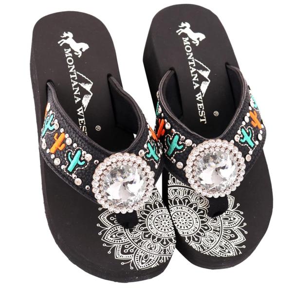 商品名: Montana West フリップフロップ サンダル ハンドビーズ 刺繍 スタッズ US サイズ: 11 カラー: マルチカラー Montana West Flip Flop Sandals Hand Beaded Embroid...
