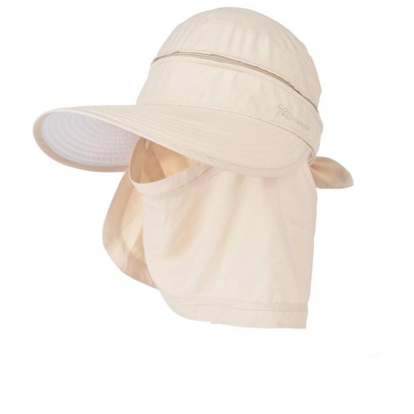 商品名: flyou 3 in 1サンハットZip Offワイドつば折り畳みUV保護ネック面フラップキャップバイザー帽子 US サイズ: One Size カラー: ベージュ YEKEYI Women 3 in 1 Zip Off Wide...