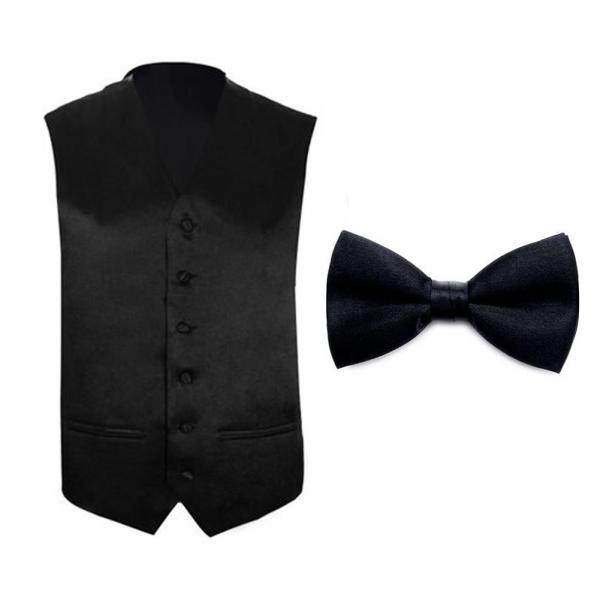 商品名:  TopTie Tuxedo Wedding Dress Vest &amp; Bow Tie Set For Men-Black-Sブランド: TopTie商品サイズ: Small重量: 295g商品番号: BDCX-DQ545...