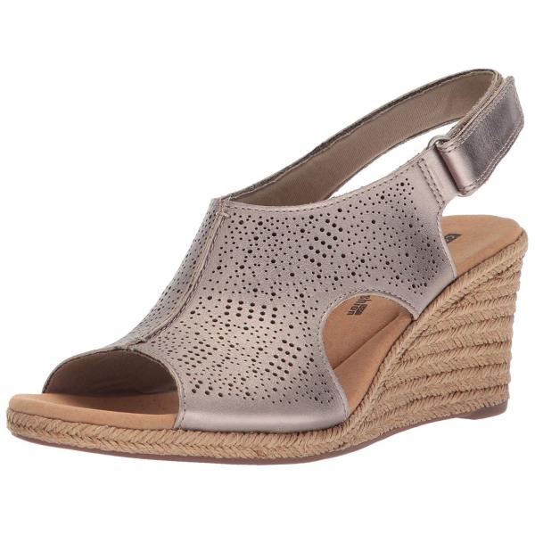 商品名: Clarks レディース Lafley Rosen プラットフォーム US サイズ: 11 カラー: シルバー Clarks Women's Lafley Rosen Platform, Pewter Metallic, 11 M...