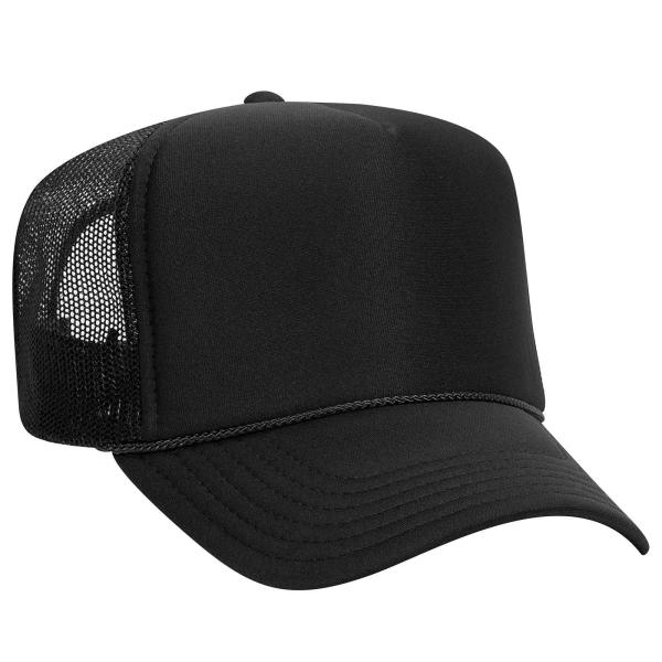 商品名: OTTO HAT メンズ カラー: ブラック OTTO Wholesale 12 x Polyester Foam Front 5 Panel High Crown Mesh Back Trucker Hat - Black - ...