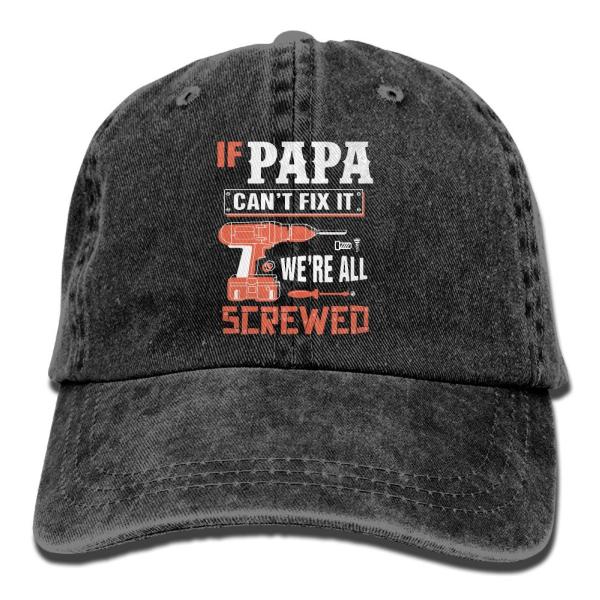 商品名: Ooqqe HAT メンズ US サイズ: One Size カラー: ブラック IF PAPA Can't Fix It We're All Screwed Baseball Hat Men and Women Summer S...