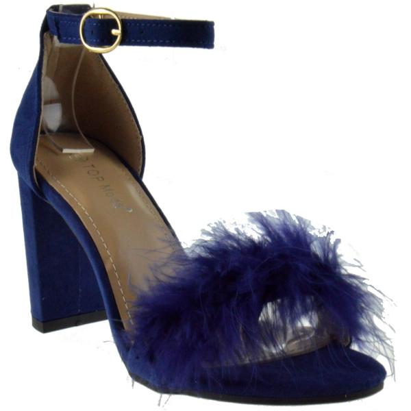 商品名: Top Moda レディース カラー: ブルー TOP Moda Konner 30 Womens Feather Chunky Heel Sandals Dark Royal Blue 8.5ブランド: Top Moda商品サイ...